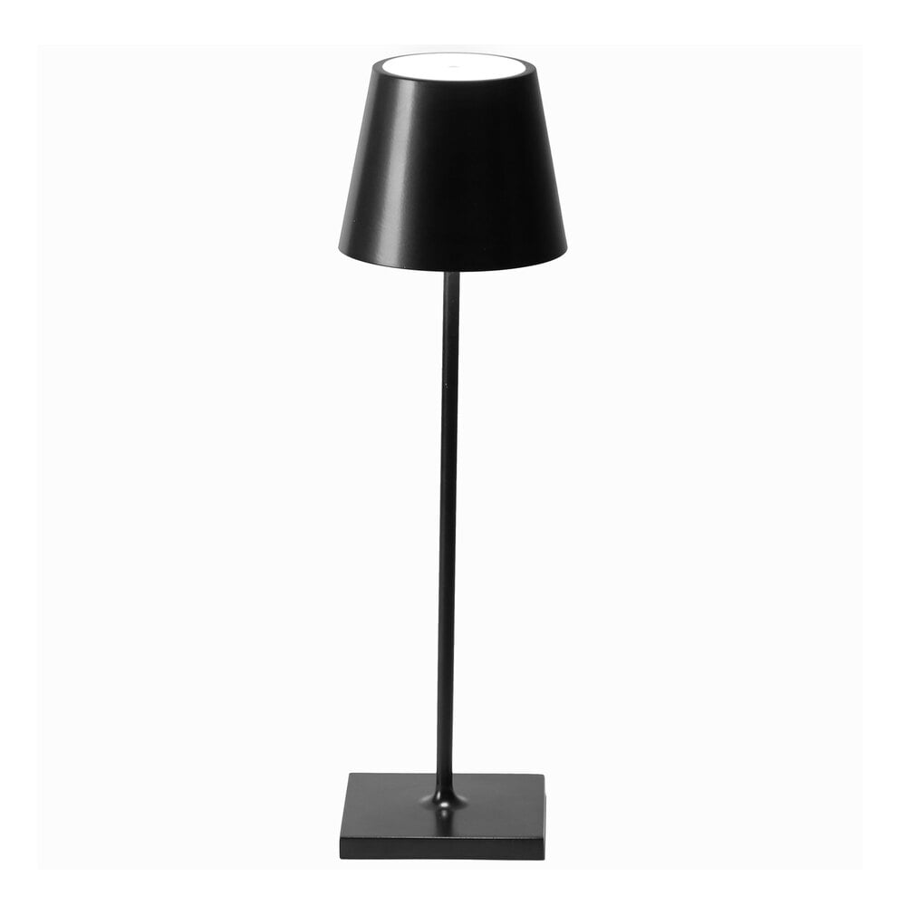 Zafferano America Poldina Pro 15" Black Cordless Rechargeable Table ...