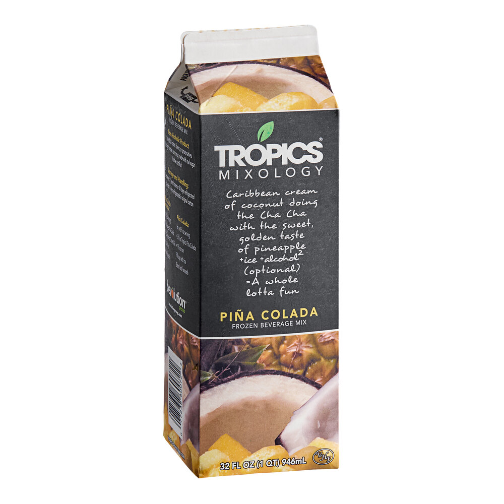 Tropics Mixology Pina Colada Frozen Beverage Mix 32 fl. oz. - 12/Case
