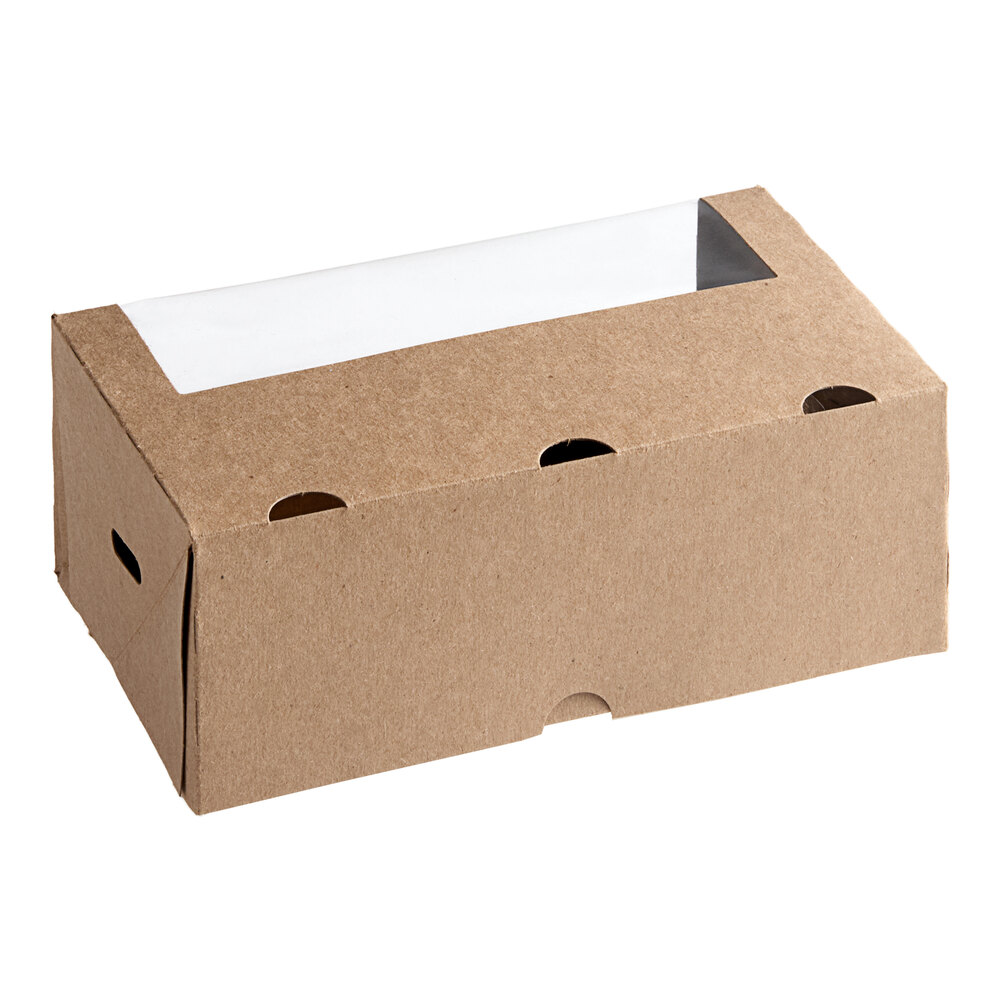 Inno-Pak 8" x 5" x 3" Kraft Vented Microwavable Poly-Lined Paperboard ...