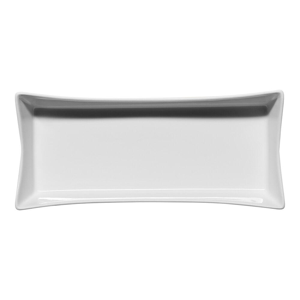 Ariane Slow Fast 9 5/16" x 4 3/16" Ivory Rectangular Raised Rim ...