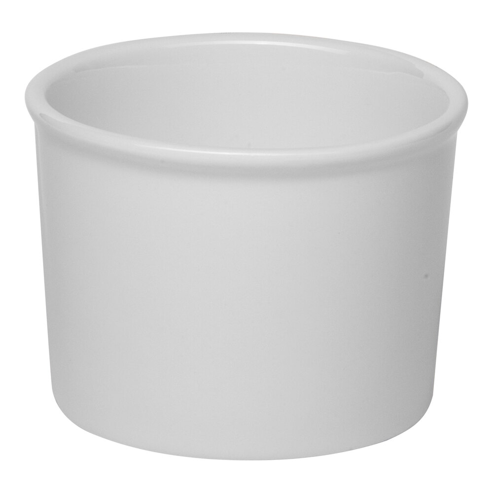 Ariane Slow Fast 8.12 oz. Ivory Round Porcelain Dessert Bowl - 6/Case