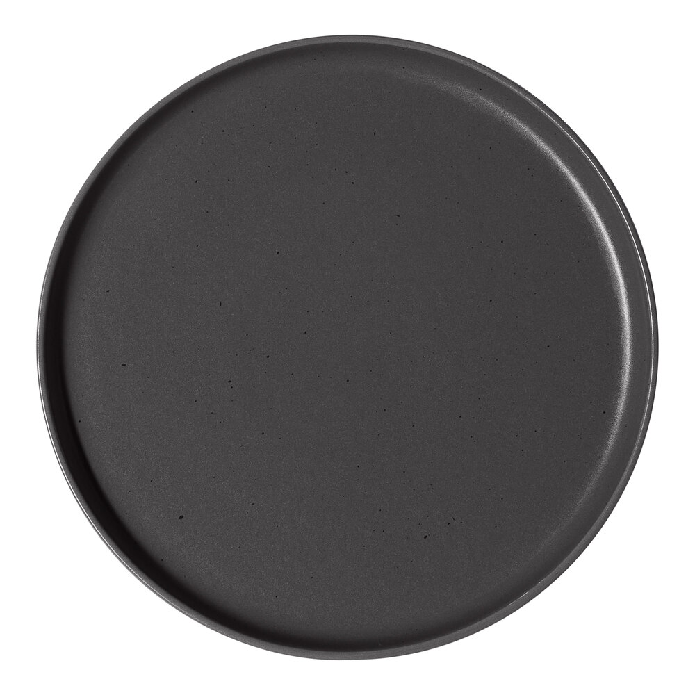 Ariane Selas 8 1/4" Gray Round Raised Rim Porcelain Plate - 4/Case