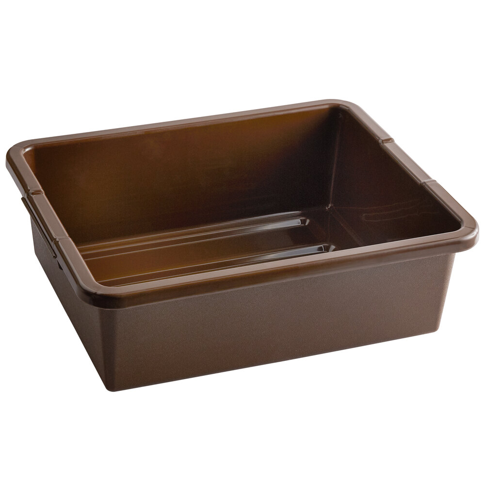 TableCraft 1557BR Brown 21" x 17" x 7" Heavy Duty Polyethylene Plastic ...