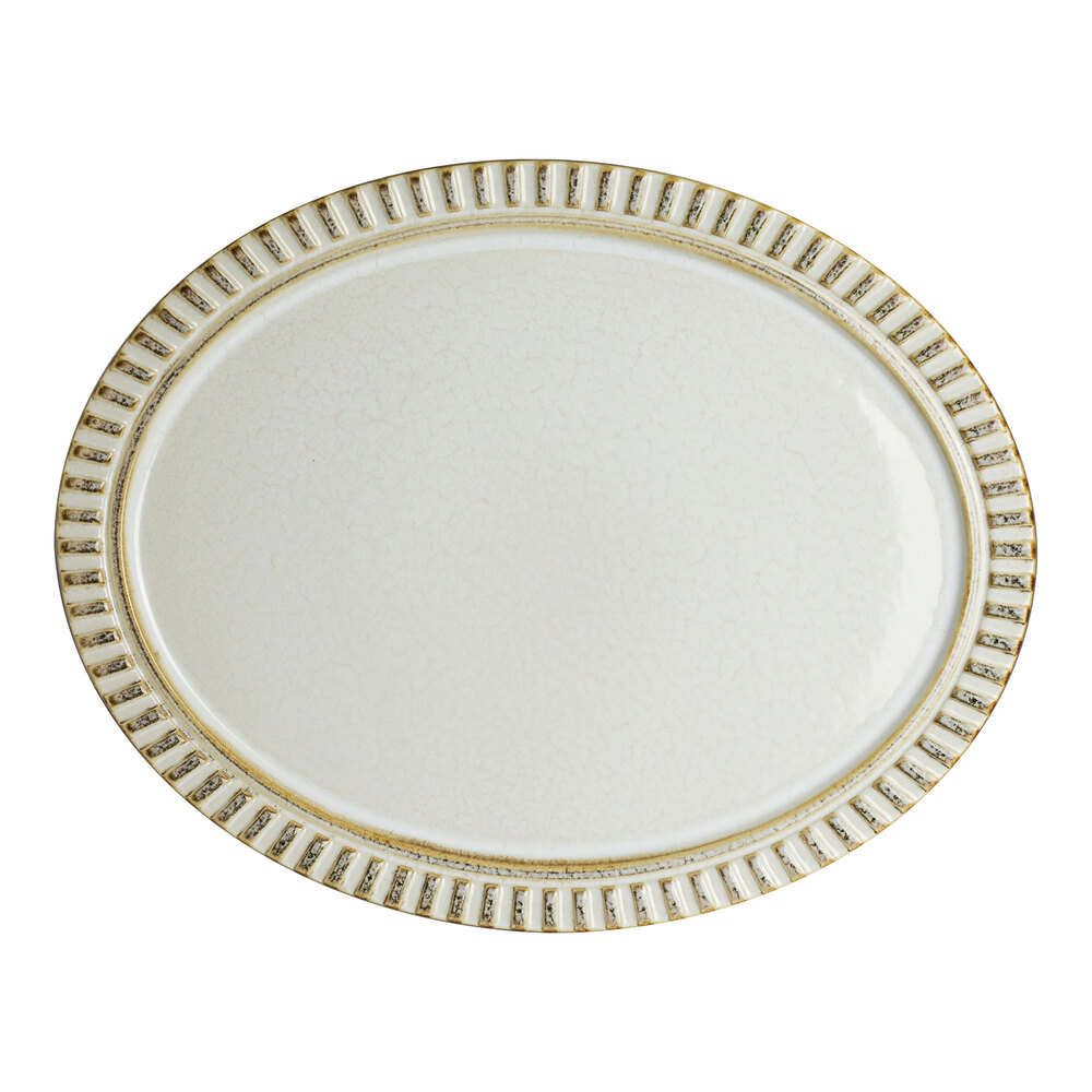 Robert Gordon Adelaide from Steelite International 13 3/4" x 10 3/4" Oval Birch Porcelain ...