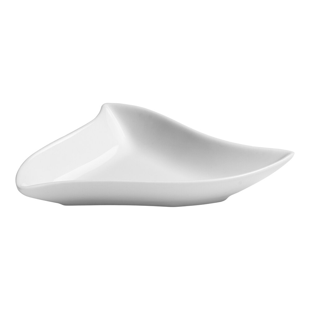 Ariane Miniature 5 1/4" x 4 13/16" Ivory Asymmetric Triangular ...