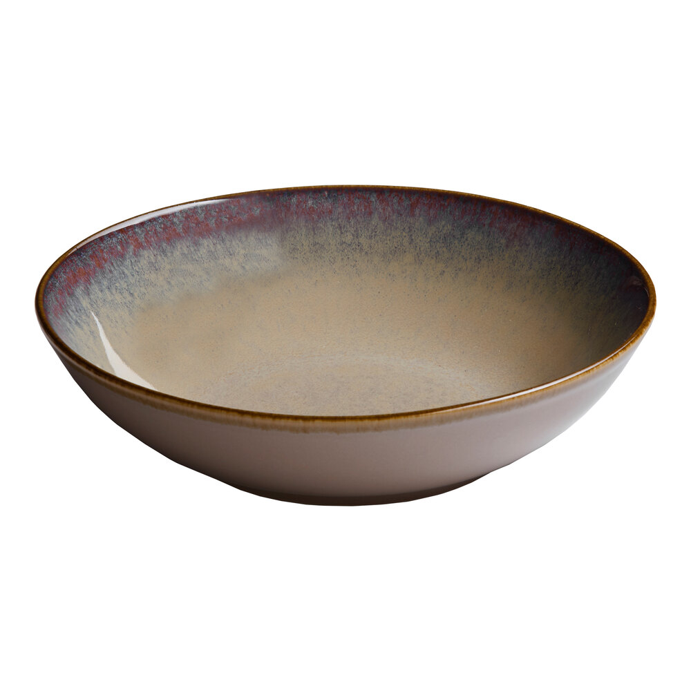 Ariane Splash Beige 11" Beige Round Porcelain Coupe Deep Plate - 6/Case