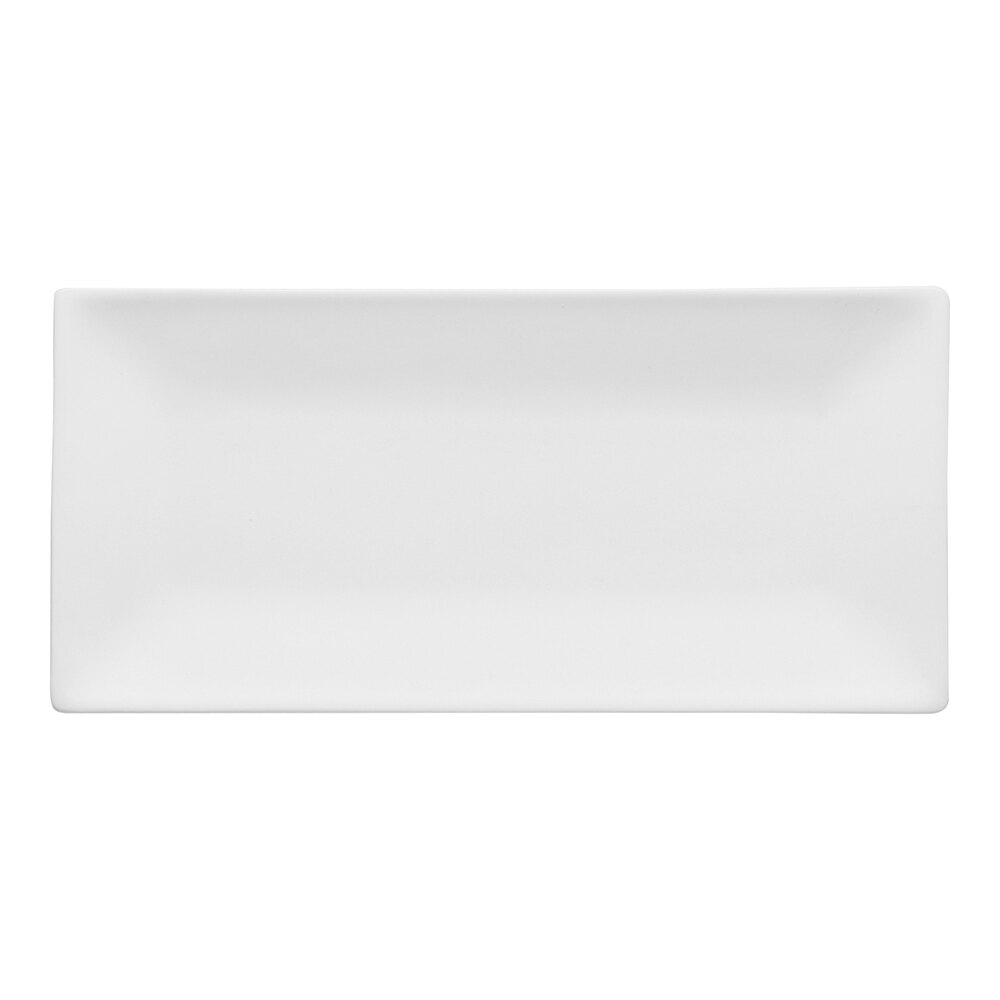 Ariane Panorama 9" x 4 5/16" Ivory Rectangular Porcelain Coupe Platter ...