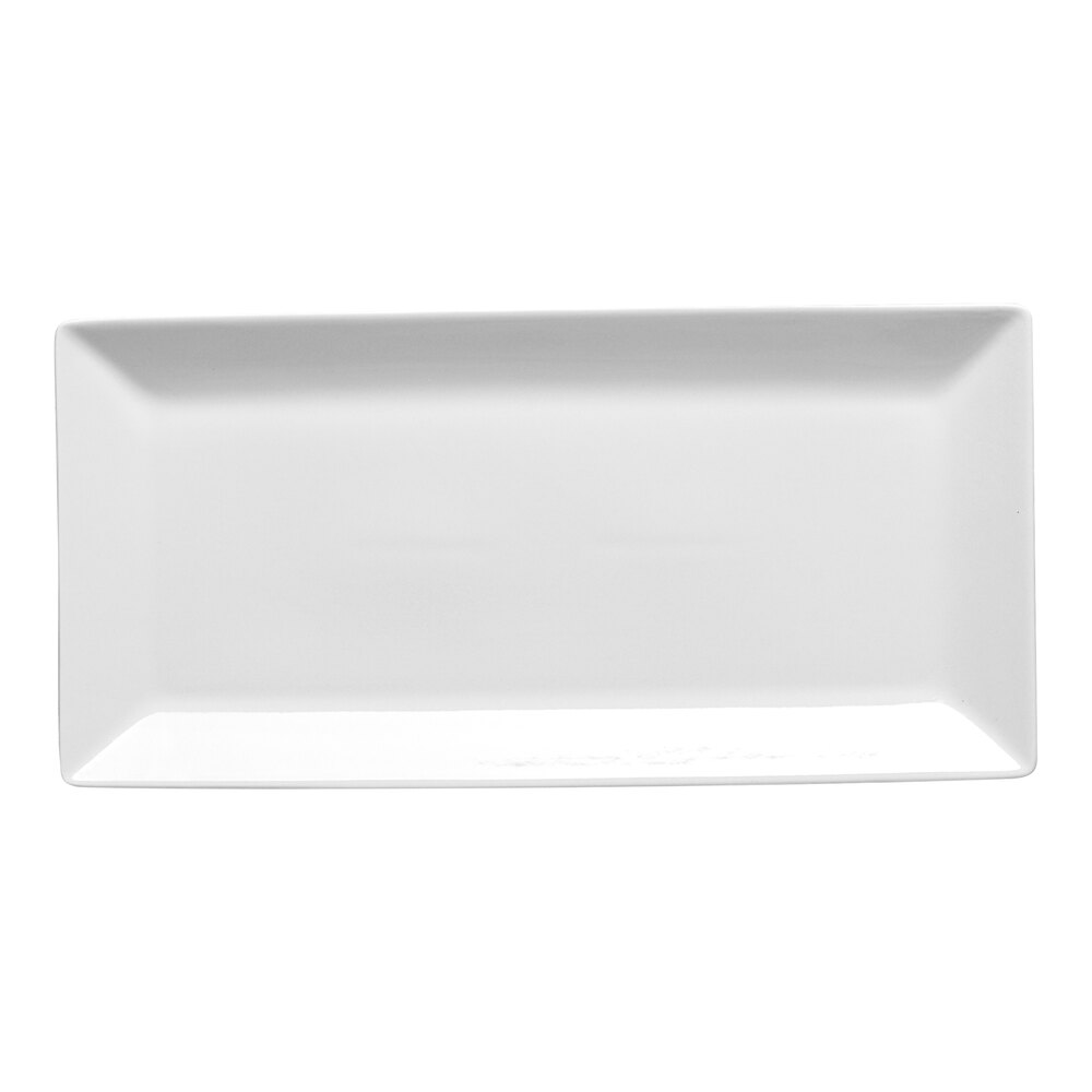 Ariane Panorama 11 1/4" x 5 1/2" Ivory Rectangular Porcelain Coupe ...