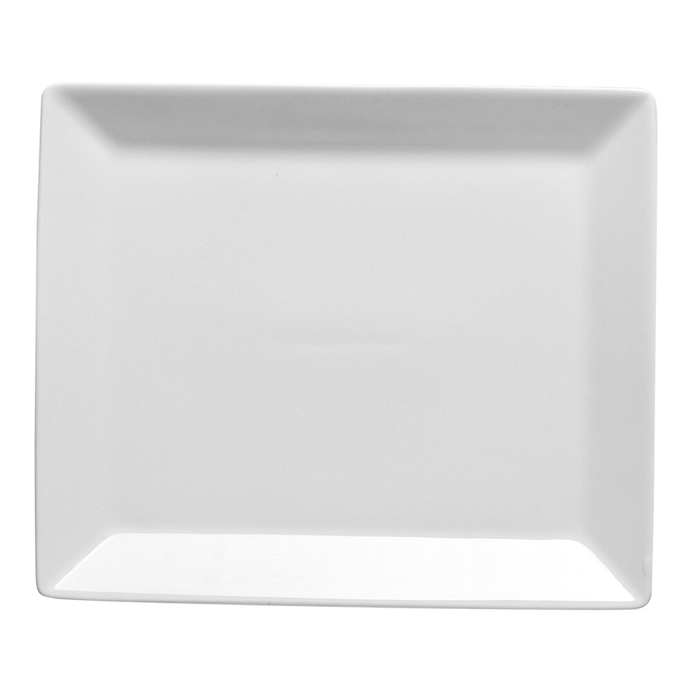 Ariane Panorama 7 1/2" x 6 1/8" Ivory Rectangular Porcelain Coupe ...