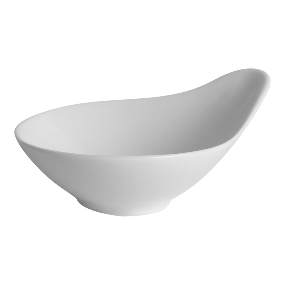 Ariane Miniature 2.38 oz. Ivory Porcelain Coupe Teardrop Bowl - 18/Case