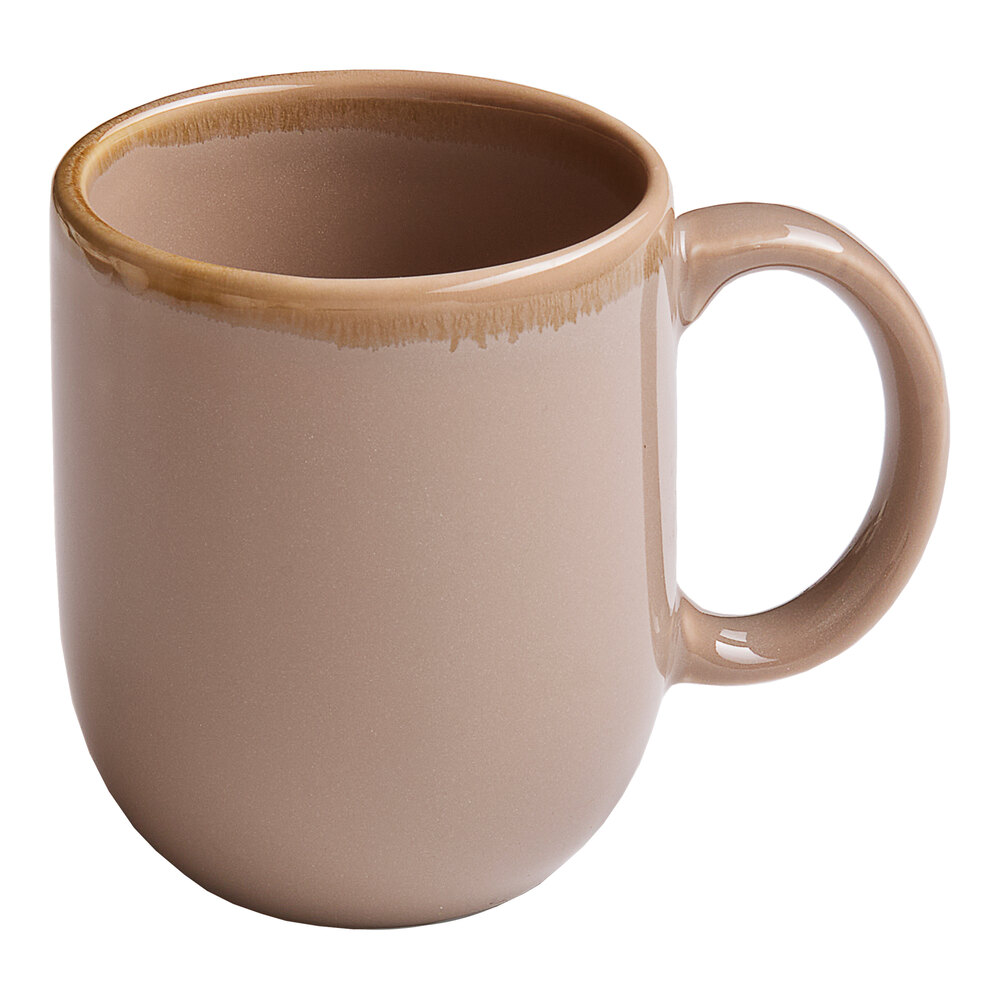 Ariane Splash Beige 10.14 oz. Beige Porcelain Mug - 6/Case