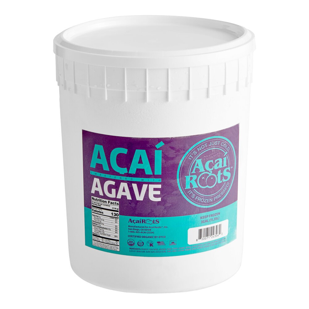 Acai Roots Organic Acai Sorbet with Agave 3 Gallon