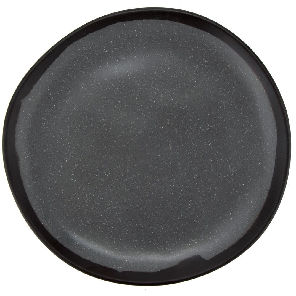 GET Pottery Market Matte 7" Speckled Gray Melamine Plate - Sample