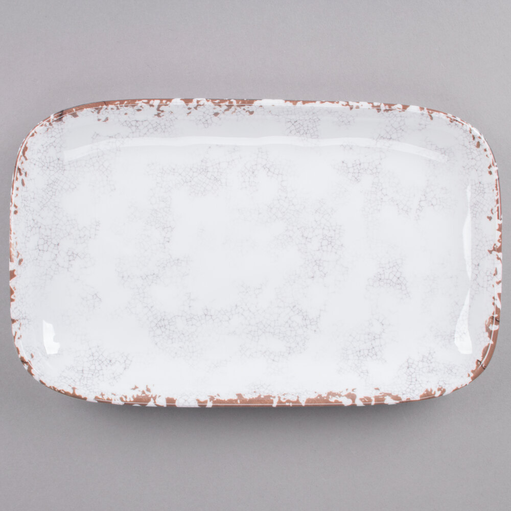 GET French Mill 12" x 7 1/2" Irregular Rectangular Melamine Platter ...