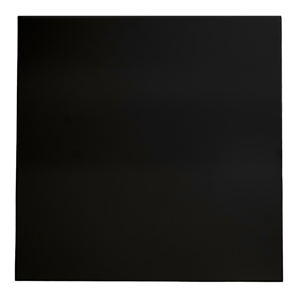 Superior Surfaces 30" x 30" Customizable Square Frosty Black Eased Edge ...