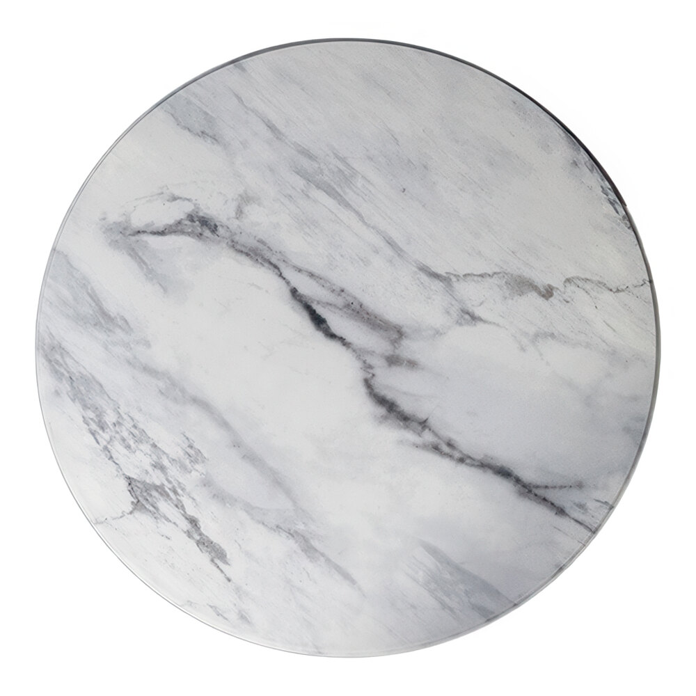 Superior Surfaces 42" Round Black Faux Marble Eased Edge Indoor Table Top