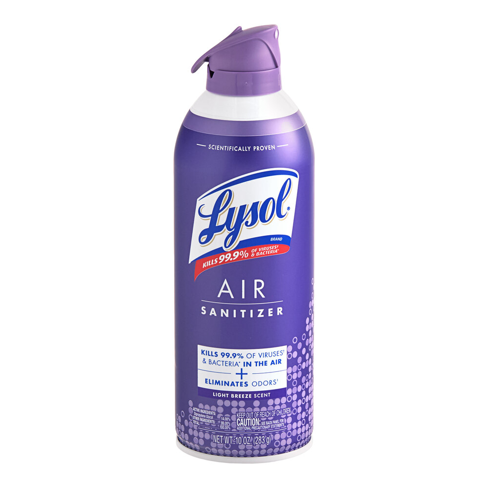 Lysol RAC99394CT 10 oz. Light Breeze Scent Air Sanitizer Spray - 6/Case