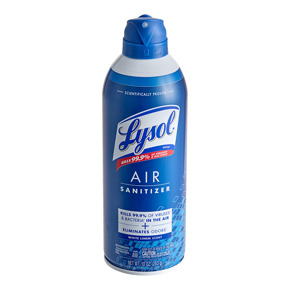 Lysol RAC99351CT 10 oz. White Linen Scent Air Sanitizer Spray - 6/Case