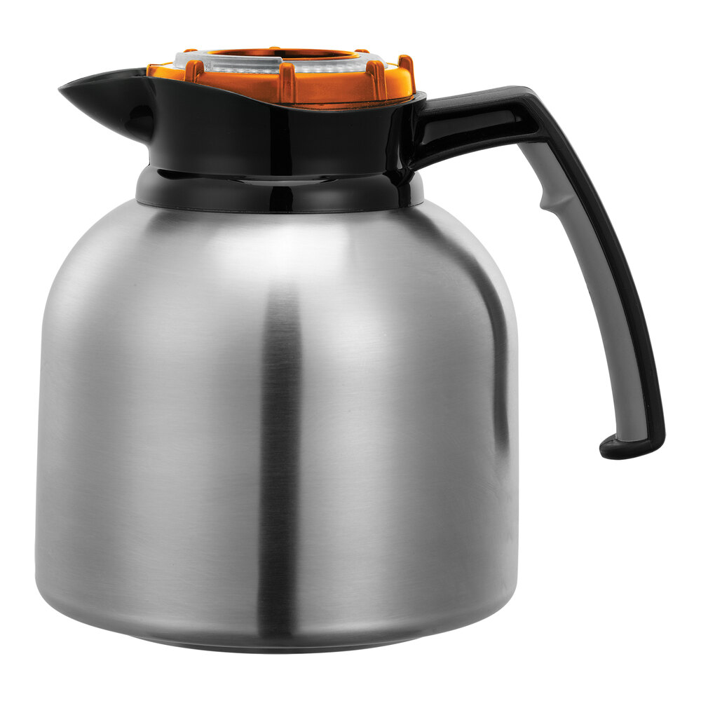 Service Ideas Brew 'N' Pour 64.2 oz. Stainless Steel Coffee Carafe ...