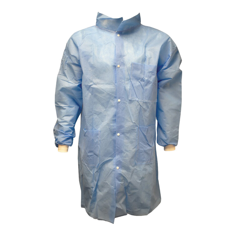 Cordova C-MAX Blue SMS Lab Coat with Knit Wrists and 3 Pockets - Medium ...