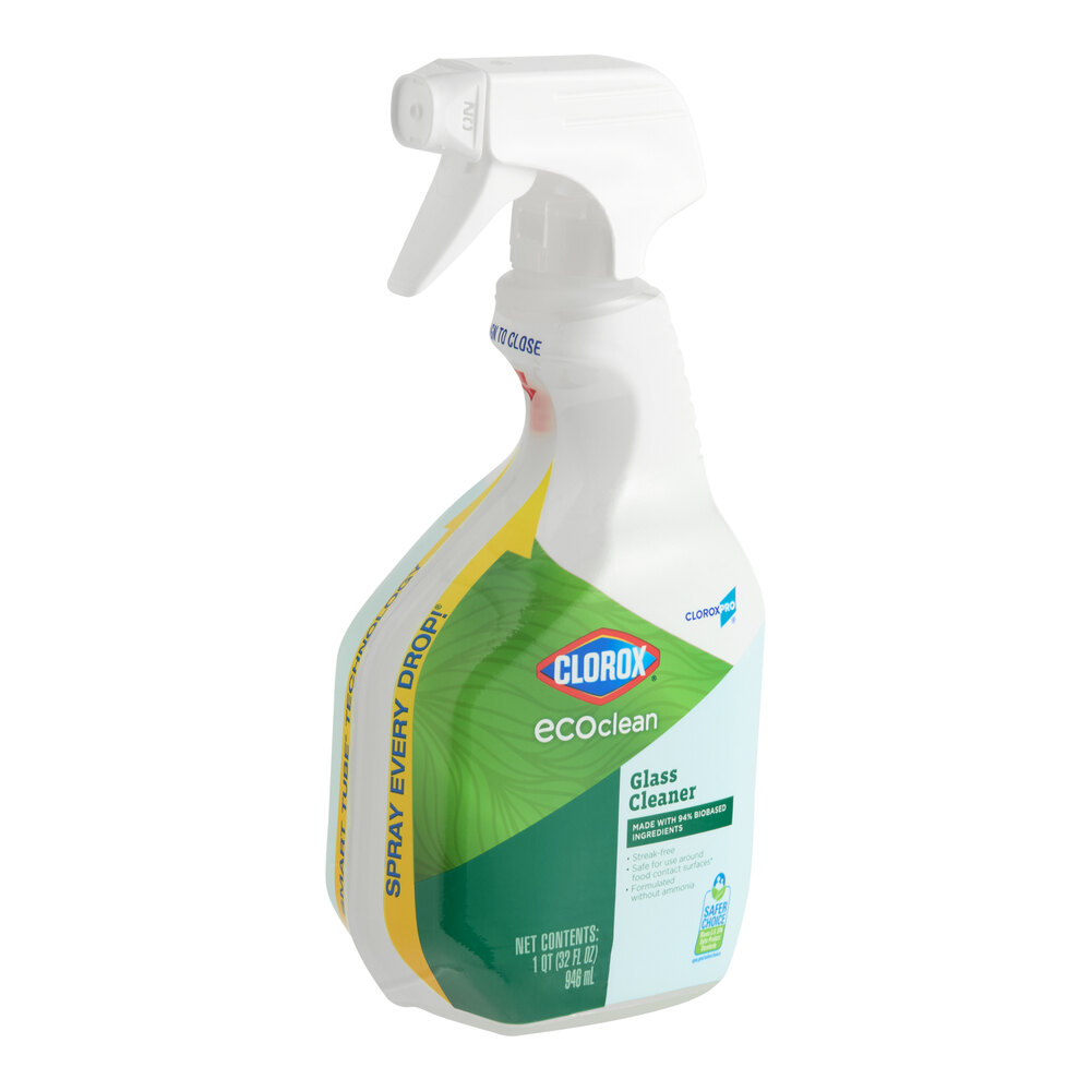 CloroxPro Clorox EcoClean CLO60277CT 32 oz. Glass Cleaner - 9/Case