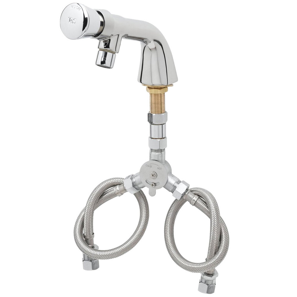 T&S B-0807-VR Vandal-Resistant Deck Mounted Single Temperature Metering ...