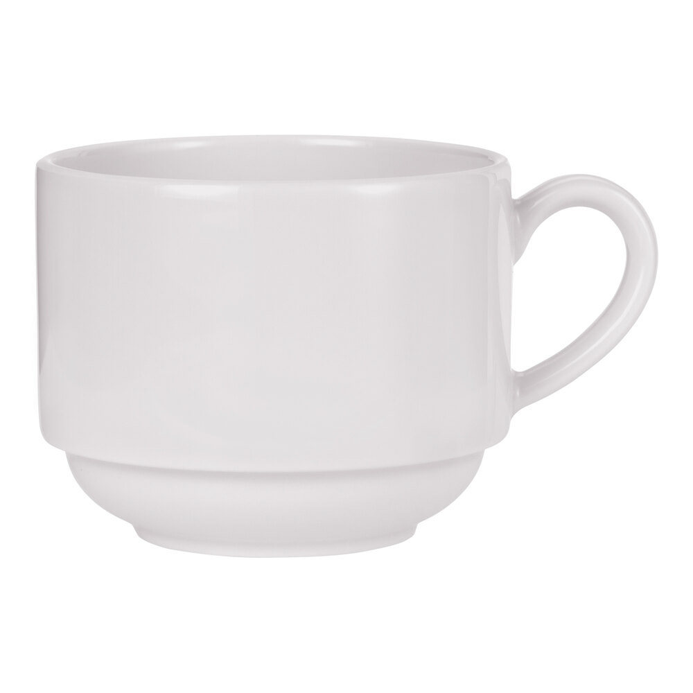 Reserve by Libbey Parisian 8.5 oz. Stackable Porcelain Cup - 12/Case