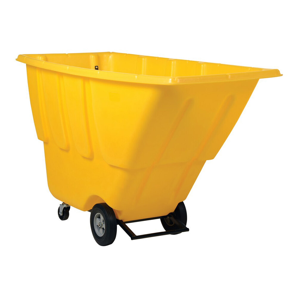 Vestil TDT-100-MD-YELLOW 1 Cu. Yd. Yellow Medium-Duty Bulk Tilt Truck ...