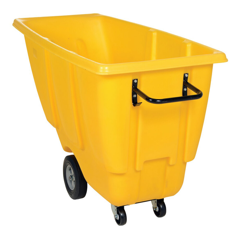 Vestil TDT-50-LD-YELLOW 0.5 Cu. Yd. Yellow Light-Duty Bulk Tilt Truck ...