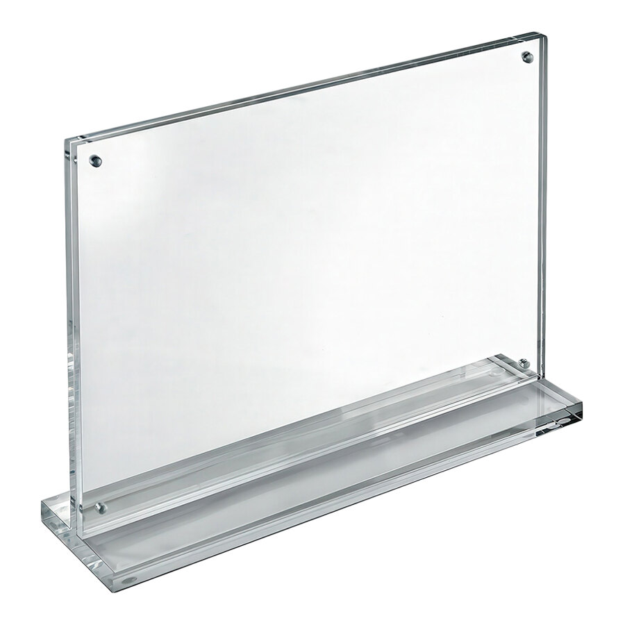 Azar Displays Slim Deluxe 11" x 8 1/2" Landscape Acrylic Magnetic Block ...