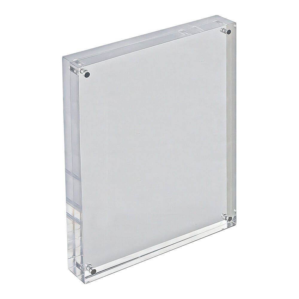 Azar Displays 8 1/2" x 11" Landscape / Portrait Acrylic Magnetic Block ...