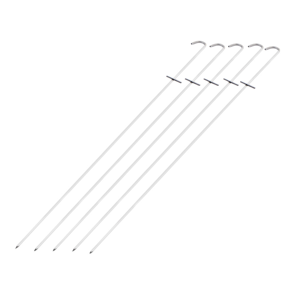 Golden Tandoor SSSKEWM7 Stainless Steel Square Medium Thickness Kebab ...