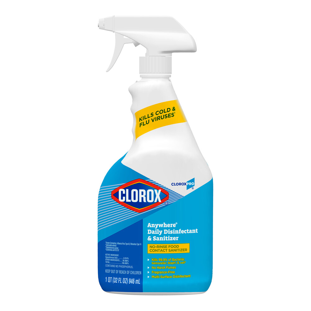 CloroxPro Clorox Anywhere CLO01698CT 32 oz. Daily Disinfectant and Food ...