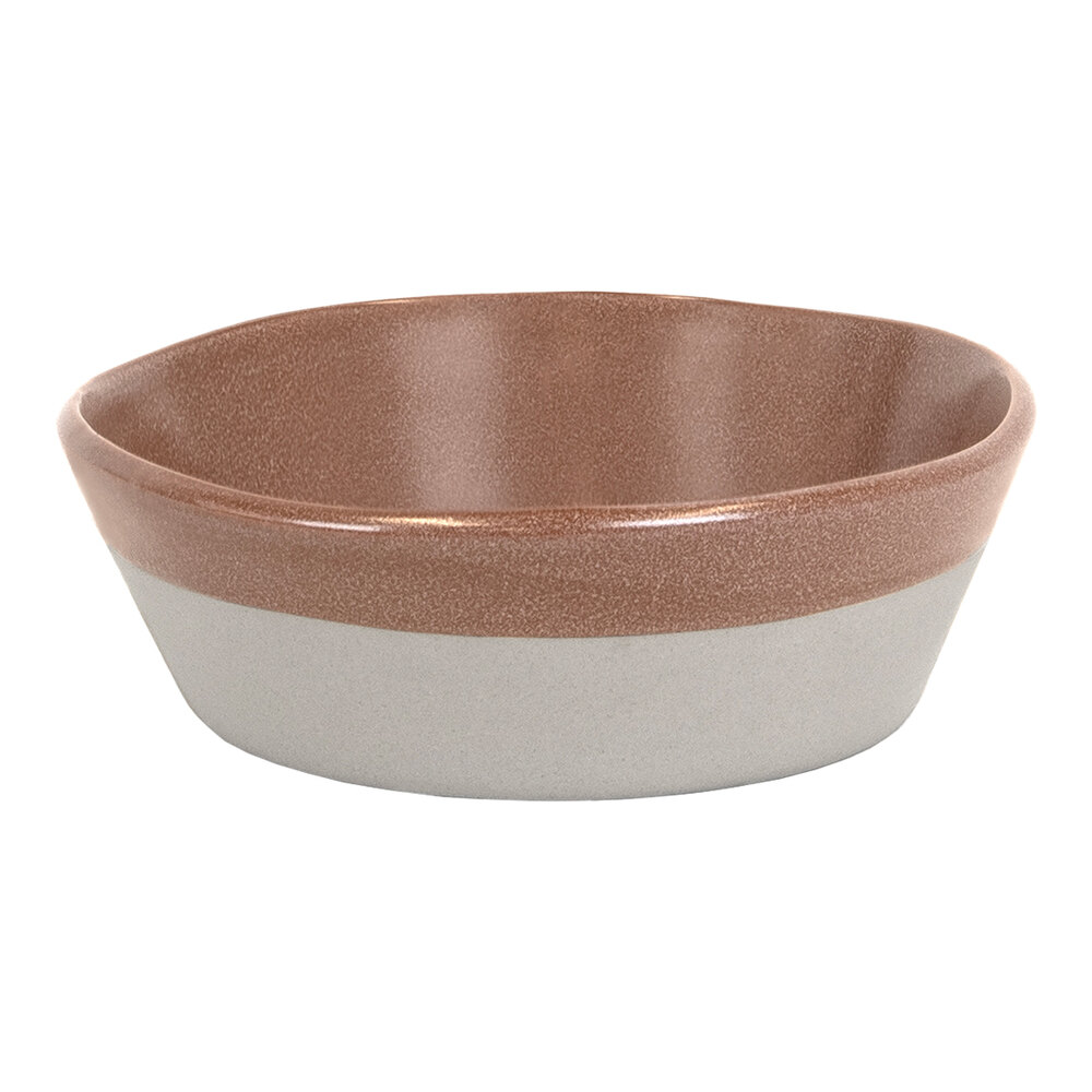 Front of the House Mezze® 26 oz. Cinnamon Two-Tone Round Porcelain Bowl ...
