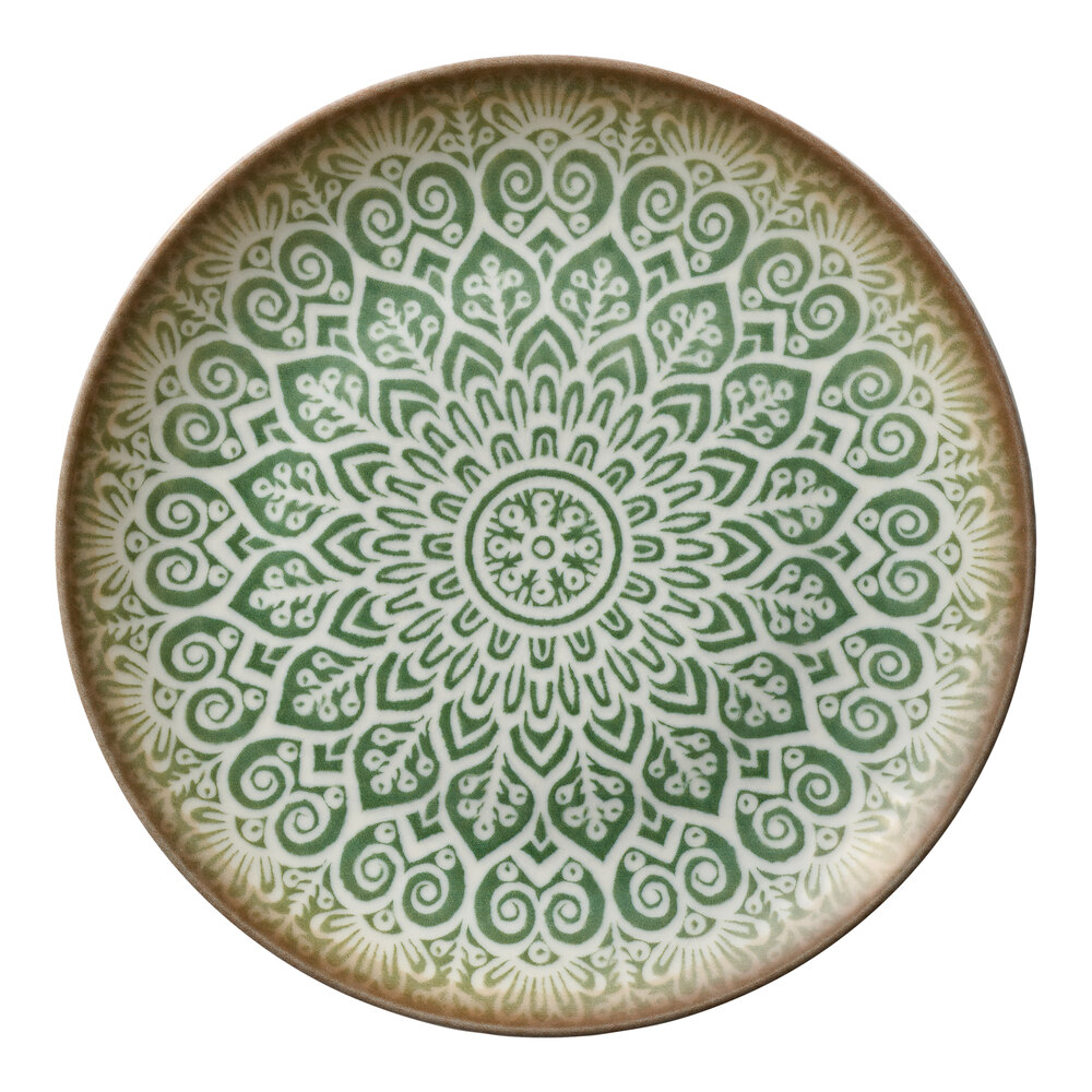 Heart & Soul Soulmate 10 5/8" Round Jade Porcelain Coupe Plate - 6/Case