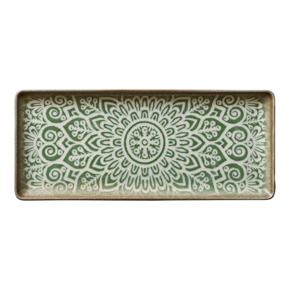 Heart & Soul Soulmate 13 3/4" x 5 7/8" Rectangular Jade Porcelain ...