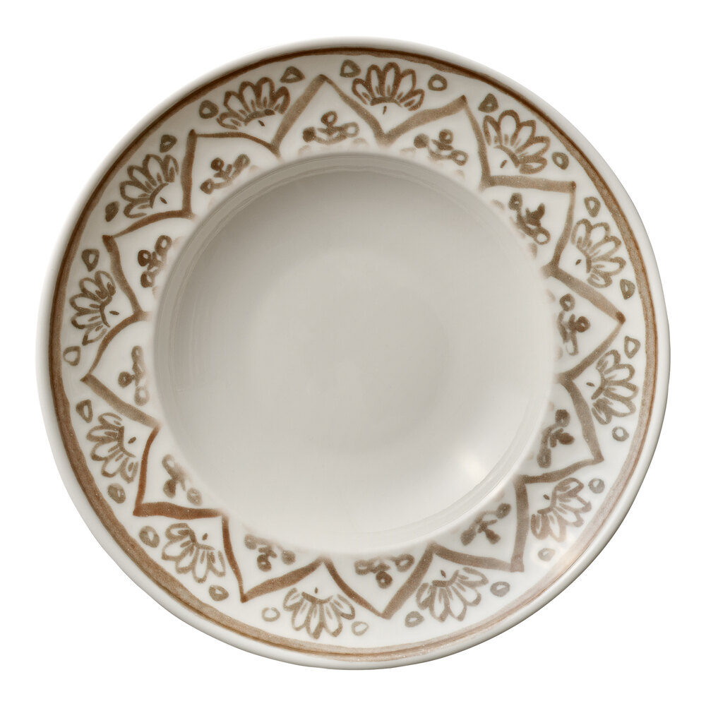 Heart & Soul Soulmate 10 7/8" Round Sienna Porcelain Deep Coupe Plate ...