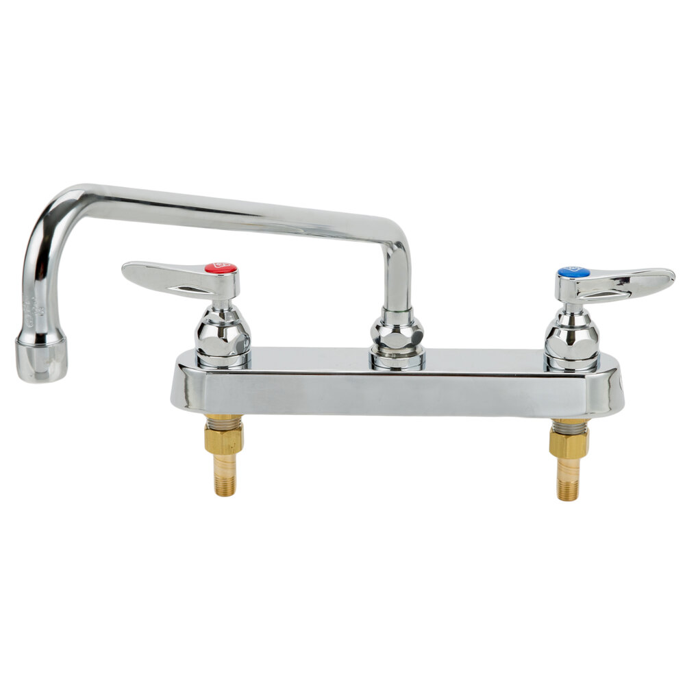 T&S B-1134 Deck Mount Workboard Faucet with 8" Centers, 14" Swing ...
