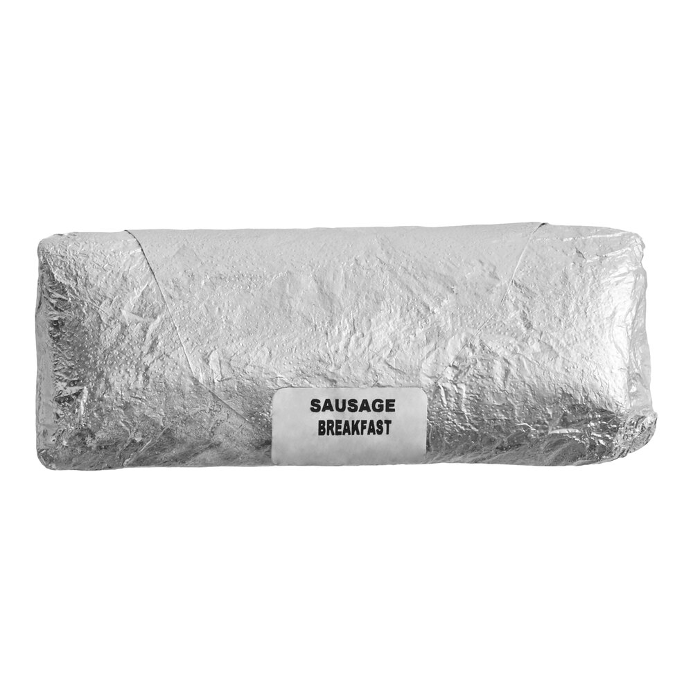 Tres Picosos Foil-Wrapped Sausage Breakfast Burrito 8 oz. - 20/Case