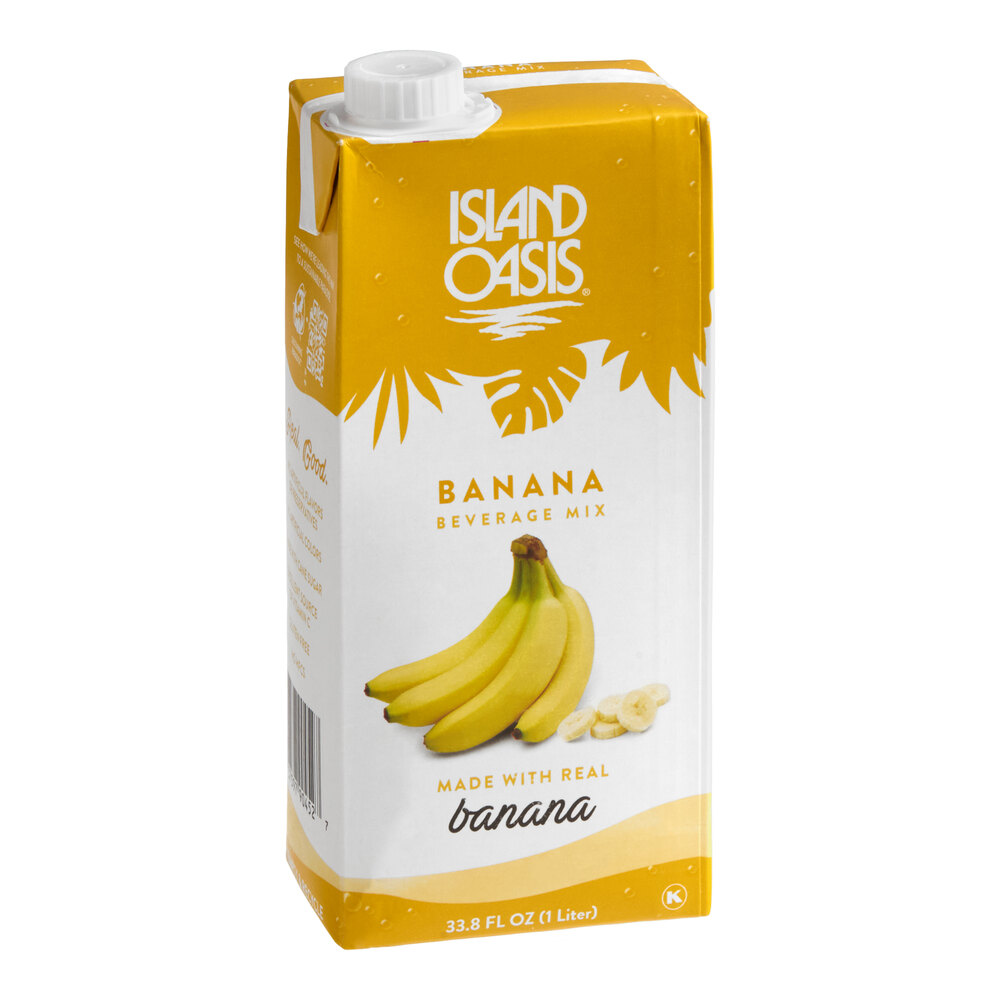 Island Oasis Banana Beverage Mix 1 Liter - 12/Case