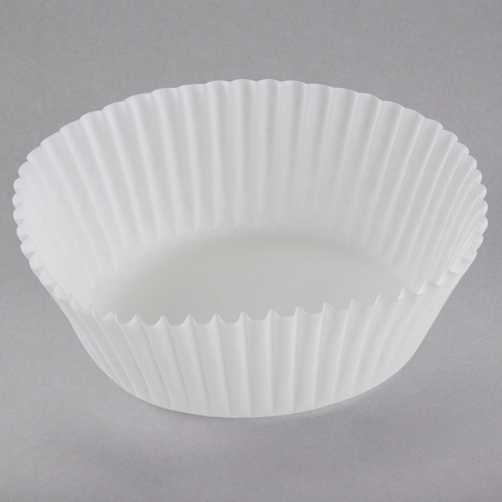 White Fluted Baking Cup 2 3/4" x 1 1/4" - 500/Pack