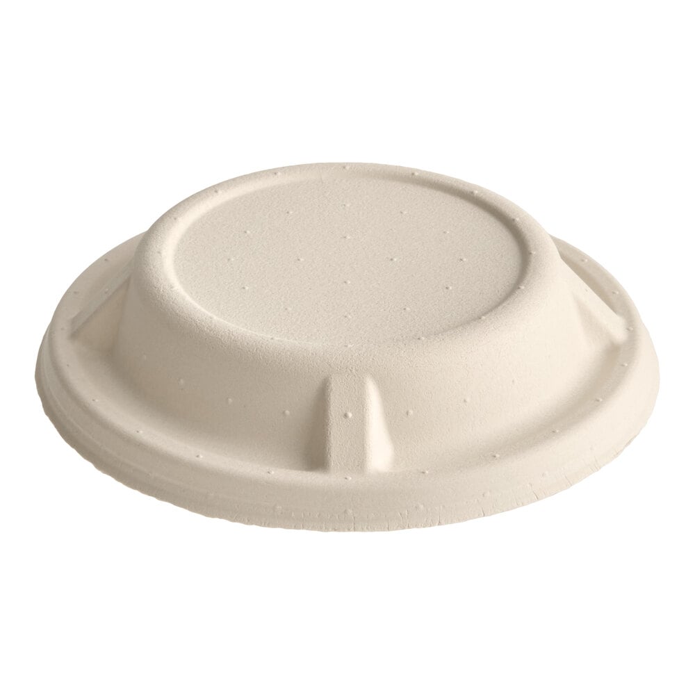 Tellus Products 24, 32, and 48 oz. Round Domed Fiber Take-Out Lid - 300 ...
