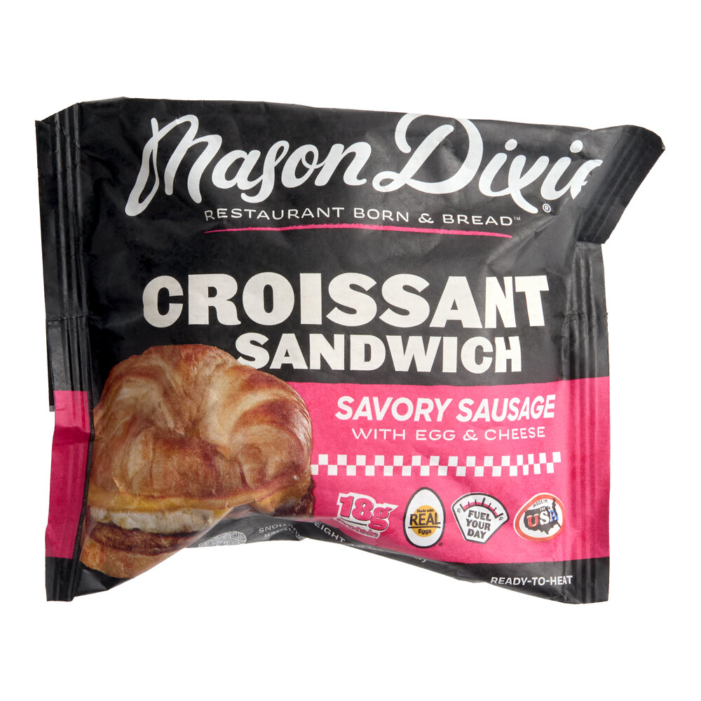 Mason Dixie Sausage, Egg, and Cheese Croissant Breakfast Sandwich 4.6 ...