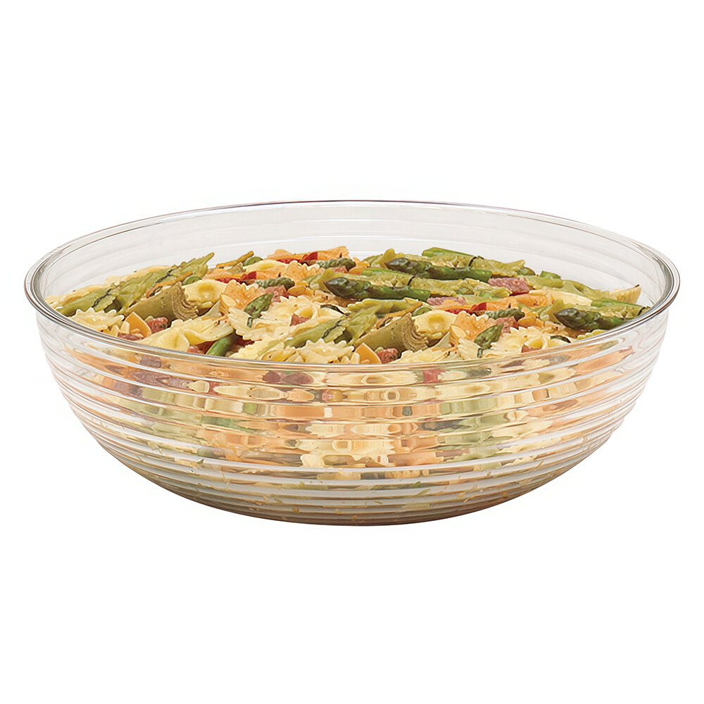 Cambro 5.8 Qt. Clear Camwear® Round Ribbed Bowl - 12/Case
