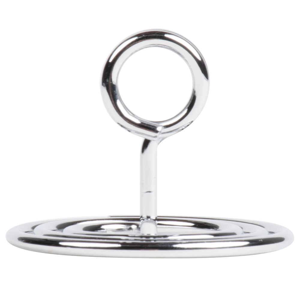 American Metalcraft 1 1/2" Chrome Stainless Steel Swirl Base Card ...
