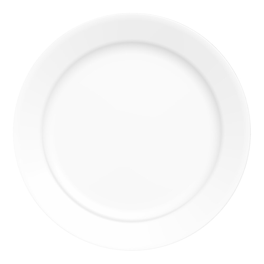 Corelle Premium Narrow Rim 10 1/4" Round Glass Bright White Narrow Rim ...