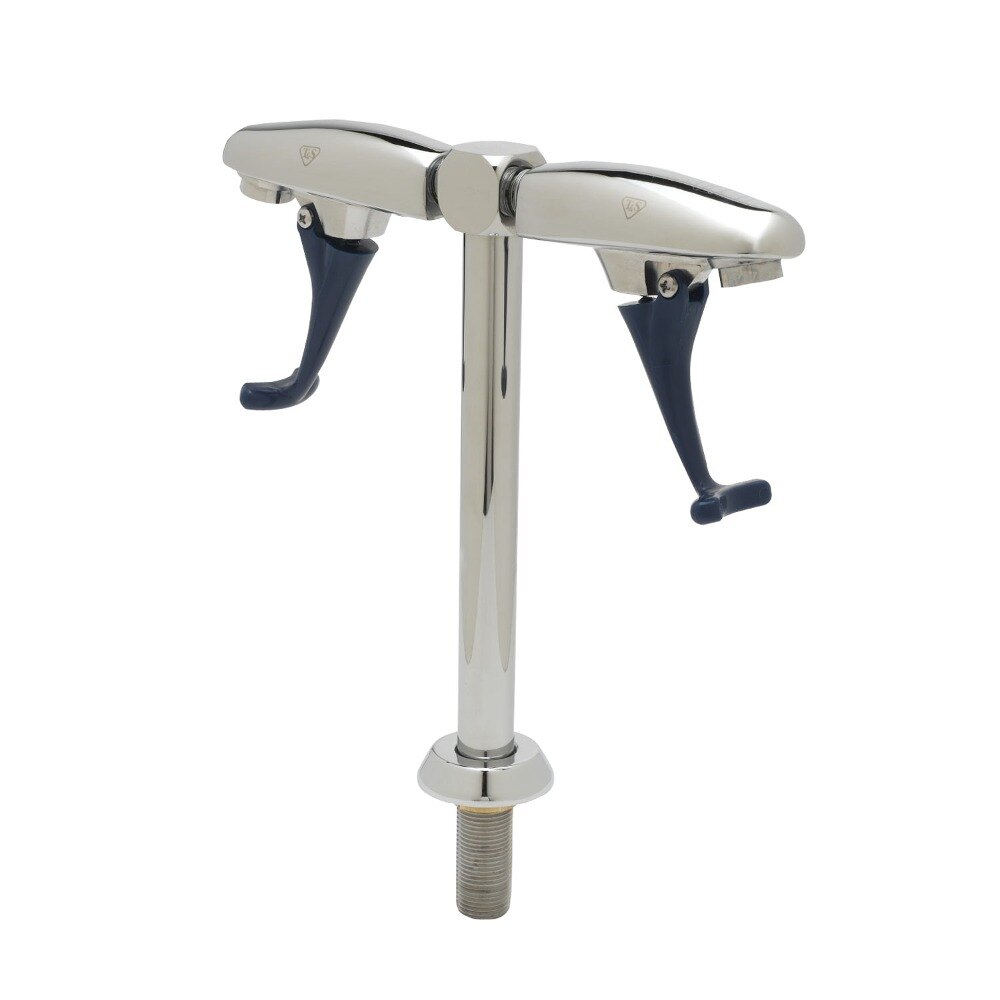 T&S B-1215-12 Deck Mount Push Back Double Glass Filler with 12 ...