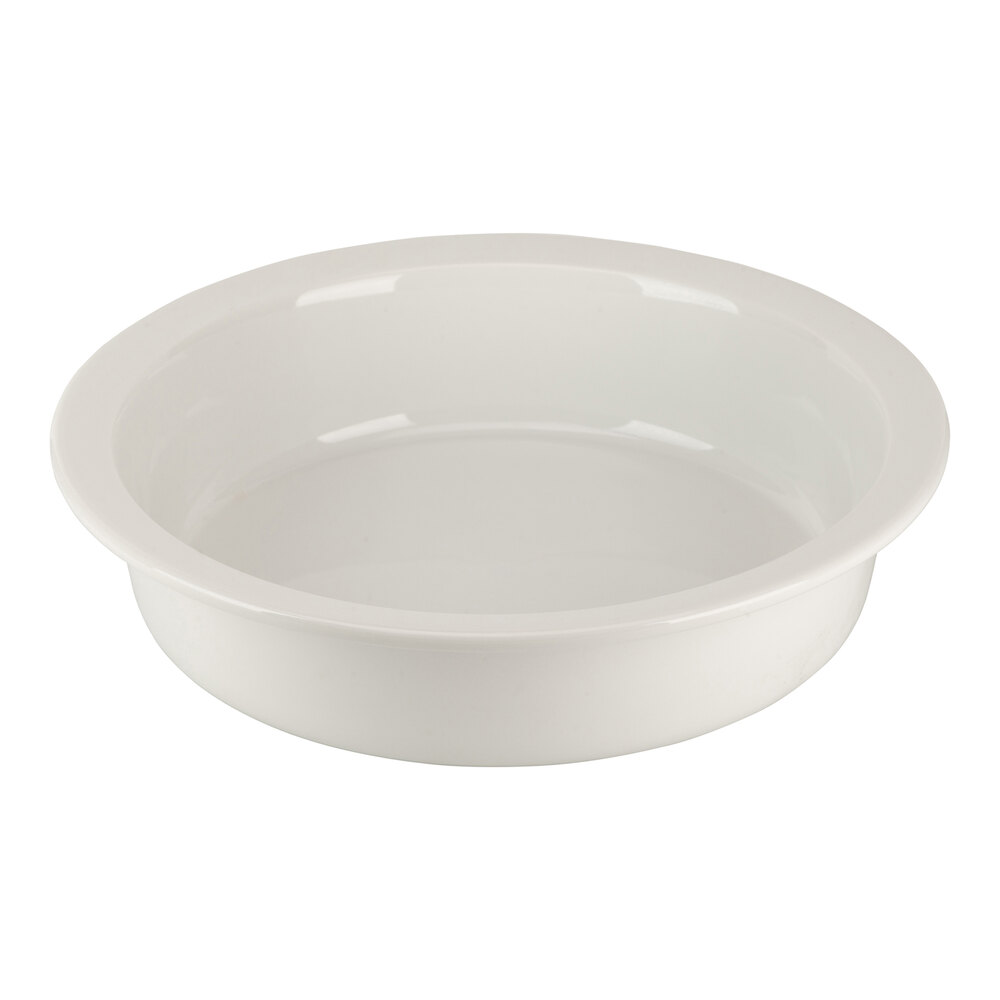 10 Strawberry Street Stella 6 Qt. Round White Porcelain Food Pan STELLA ...