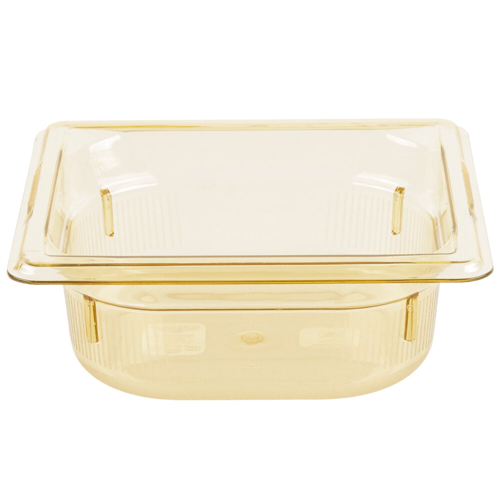Vollrath 9062410 Super Pan® 1/6 Size Amber High Heat Plastic Food Pan ...