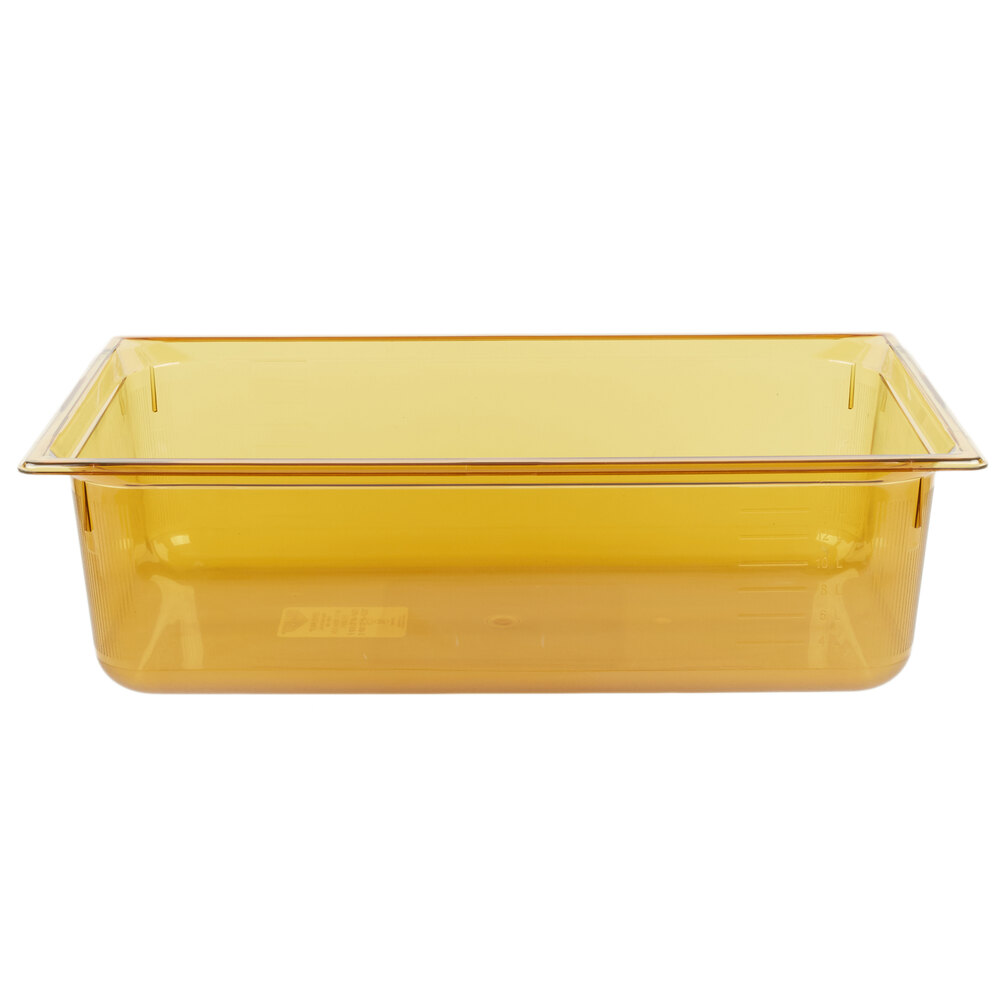 Vollrath 9006410 Super Pan® Full Size Amber High Heat Plastic Food Pan ...
